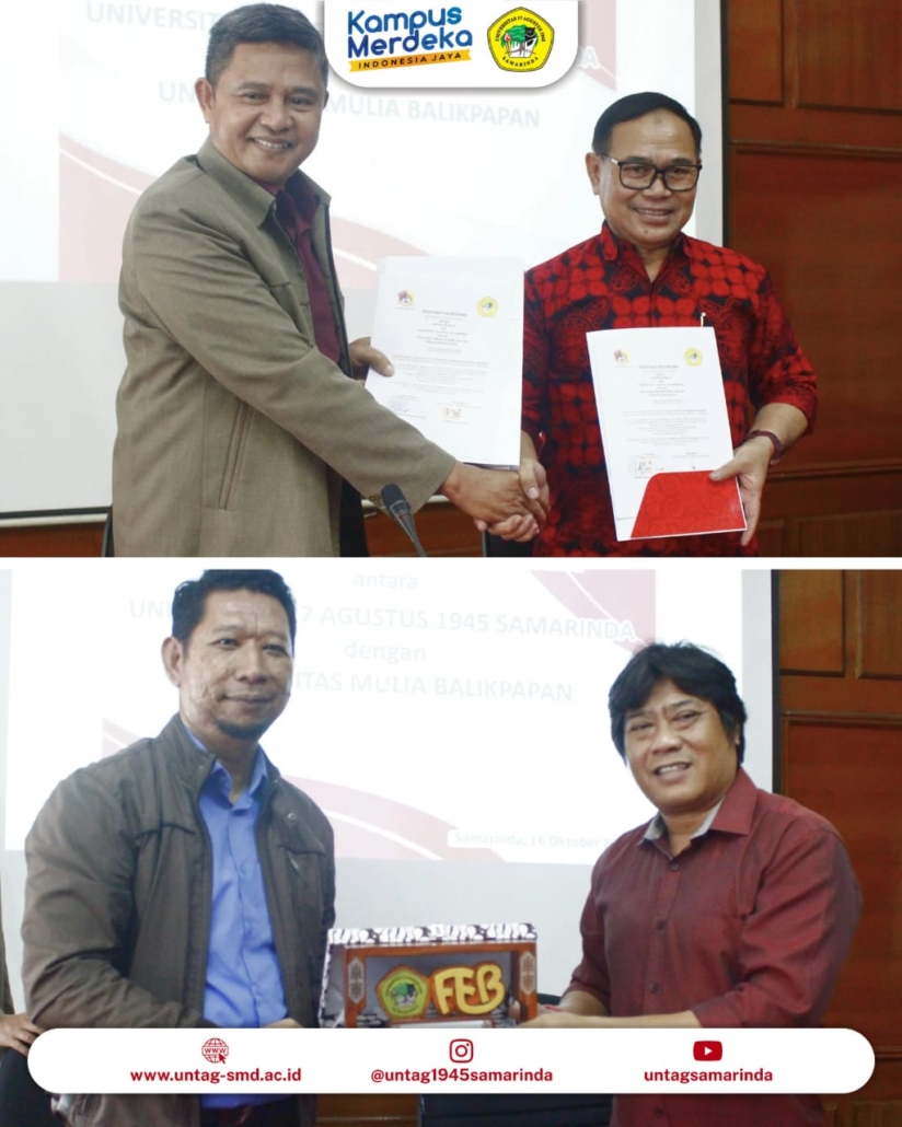 Penandatanganan MOU dan MOA Dengan Universitas 17 Agustus 1945 Samarinda - Universitas Mulia